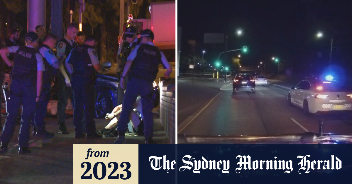 Video: Man arrested after high-speed pursuit in Sydney